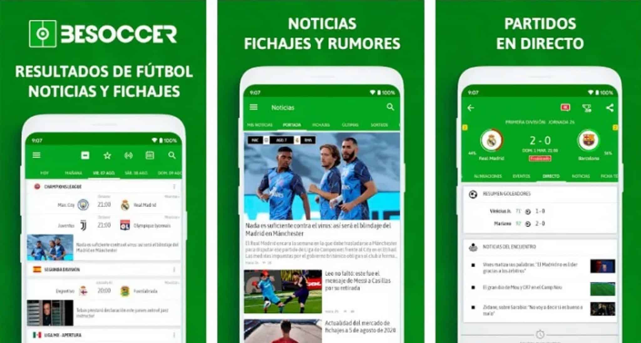 Mejores web y app Ver los resultados de fútbol