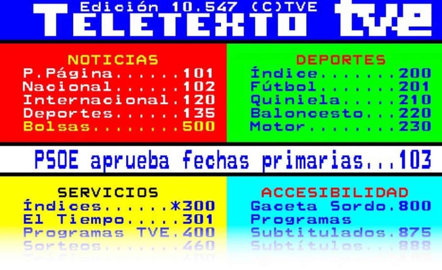 ¿Eres un nostalgico de la tv? ¿Aún existe Teletexto, dónde verlo ...